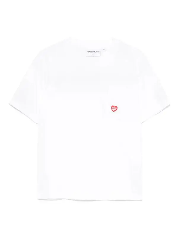 CHOCOOLATE Logo-patch T-shirt - White