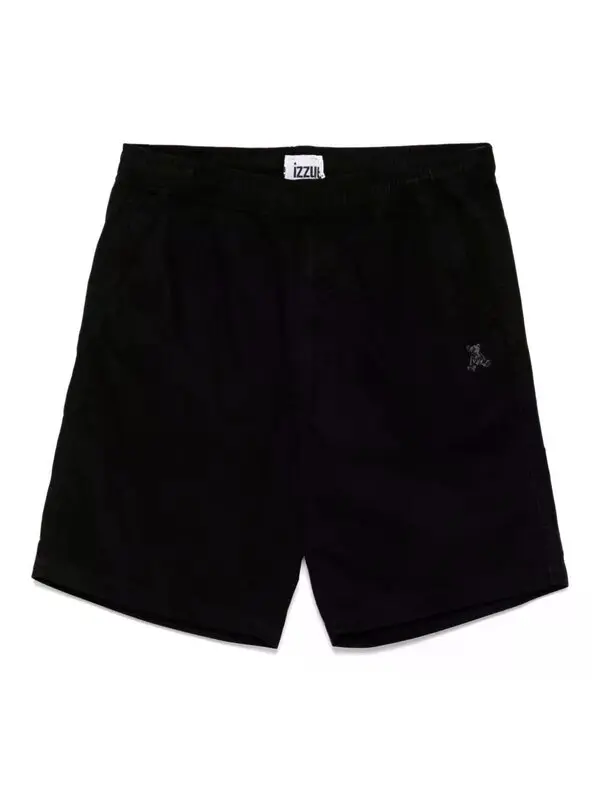 Izzue Logo-embroidered Shorts - Black