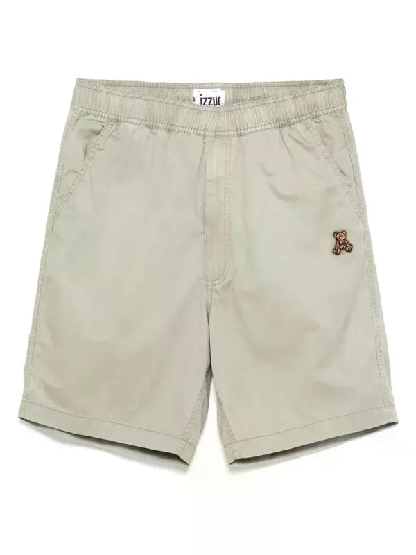 Izzue Logo-embroidered Shorts - Neutrals