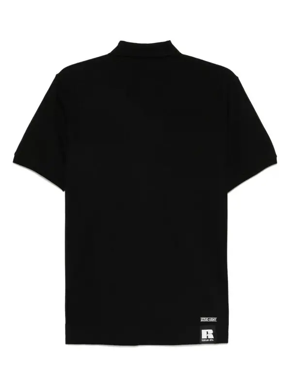 Izzue X Russell Athletic Embroidered Polo Shirt - Black