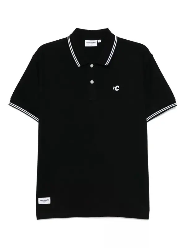 CHOCOOLATE Logo-embroidered Polo Shirt - Black
