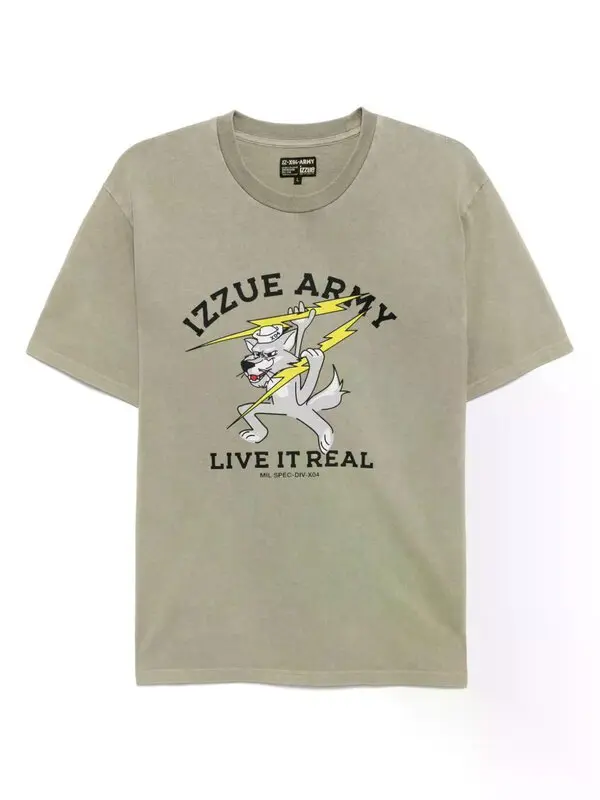 Izzue Graphic-print T-shirt - Neutrals