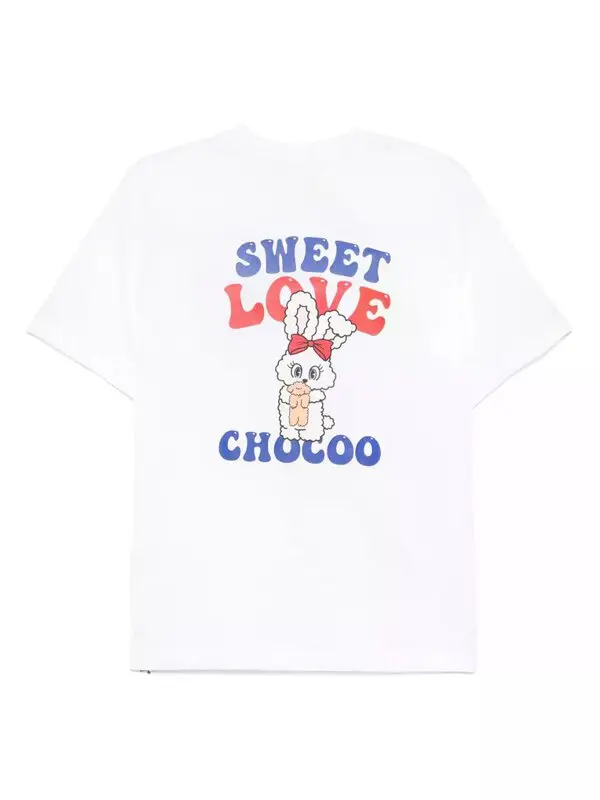 CHOCOOLATE Logo-embroidered T-shirt - White