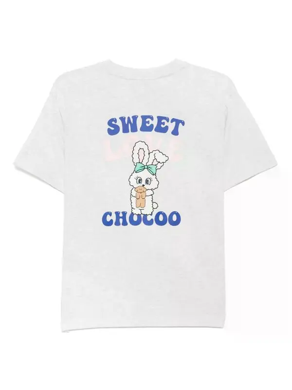 CHOCOOLATE Logo-embroidered T-shirt - Grey