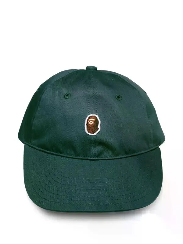 A BATHING APE Logo-embroidered Cap - Green
