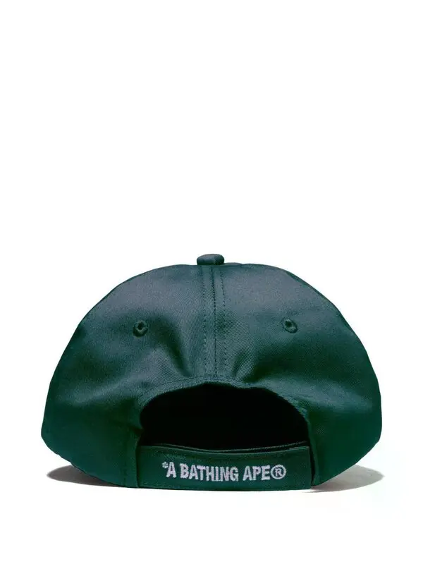 A BATHING APE Logo-embroidered Cap - Green