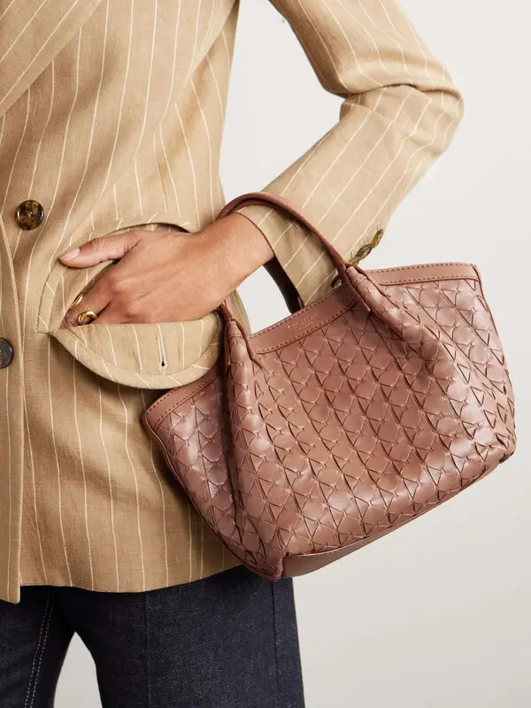 SERAPIAN Secret Mini Woven Leather Shoulder Bag
