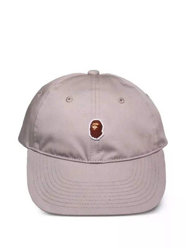 A BATHING APE Logo-embroidered Baseball Cap - Grey