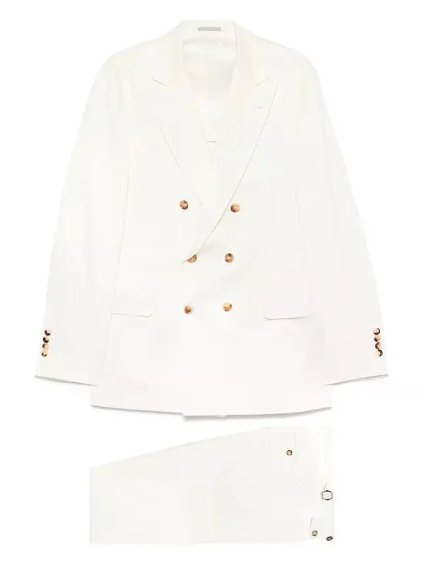 Brunello Cucinelli Double-breasted Suit - Neutrals