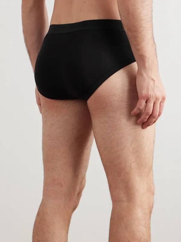 TOM FORD Stretch-cotton Briefs - Black