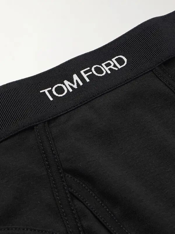 TOM FORD Stretch-cotton Briefs - Black