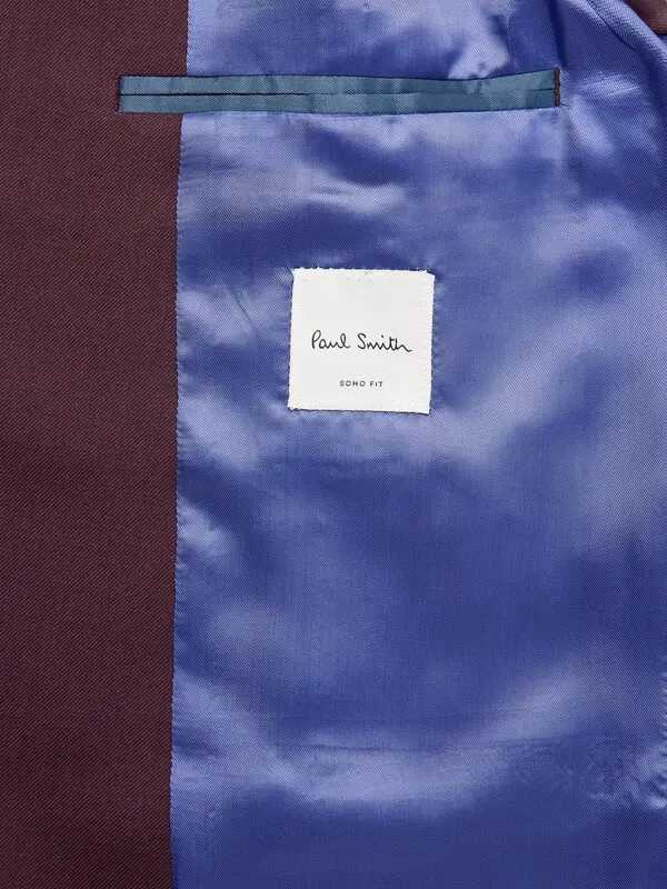 Paul Smith Soho Slim-fit Wool-twill Suit Jacket - Burgundy