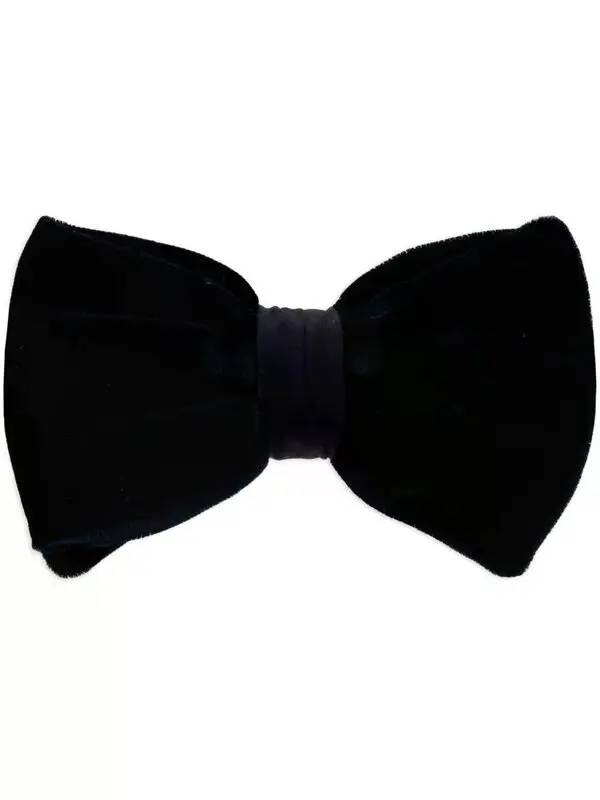 Giorgio Armani Hook-fastening Velvet Bow Tie
