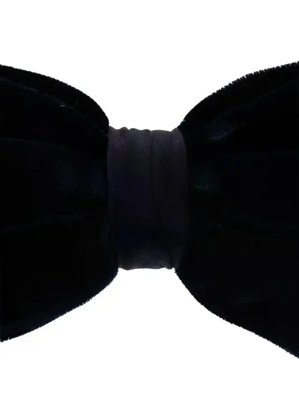 Giorgio Armani Hook-fastening Velvet Bow Tie