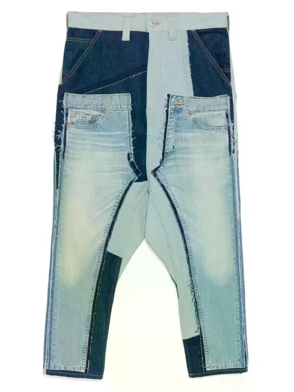 Junya Watanabe Patchwork Panelled Jeans - Blue