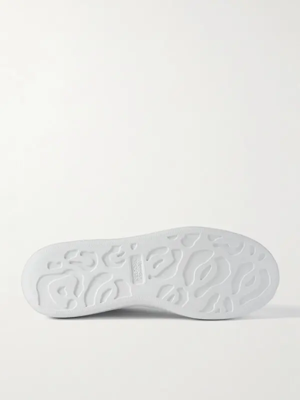 Alexander McQueen Exaggerated-sole Leather Sneakers - White