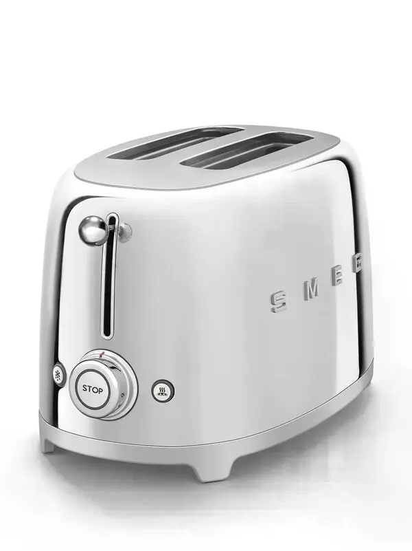 SMEG Logo-plaque Stainless-steel Toaster - Silver
