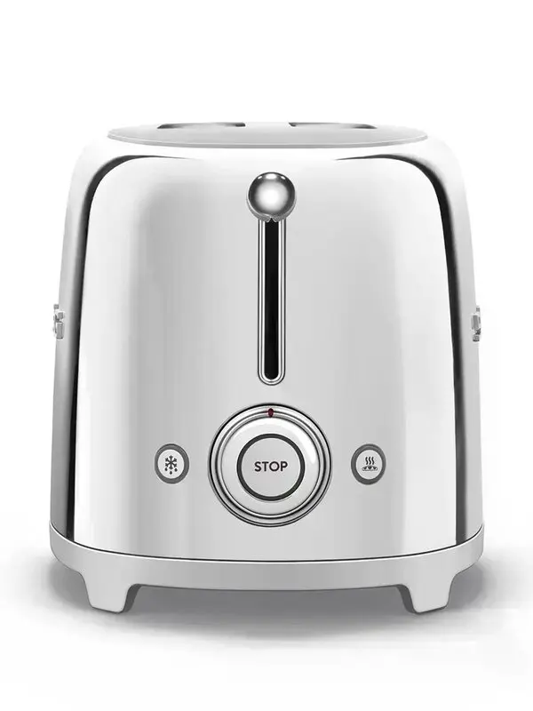 SMEG Logo-plaque Stainless-steel Toaster - Silver