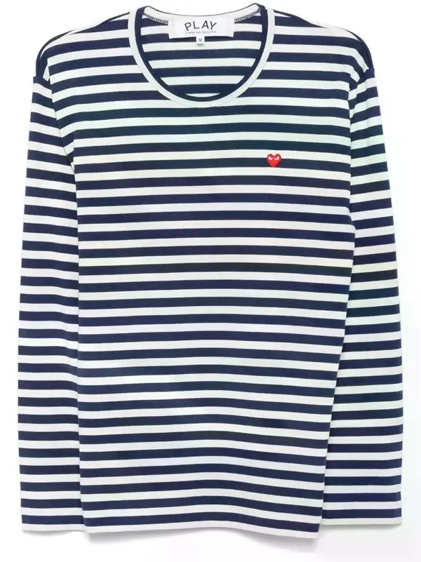 Play Comme Des Garcon Heart-patch T-shirt