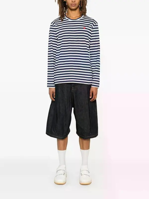 Play Comme Des Garcon Heart-patch T-shirt