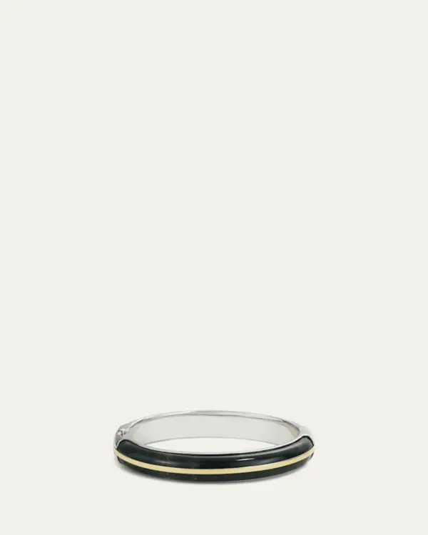 BY PARIAH Moss Agate Stacking Cuff Bracelet - Yg