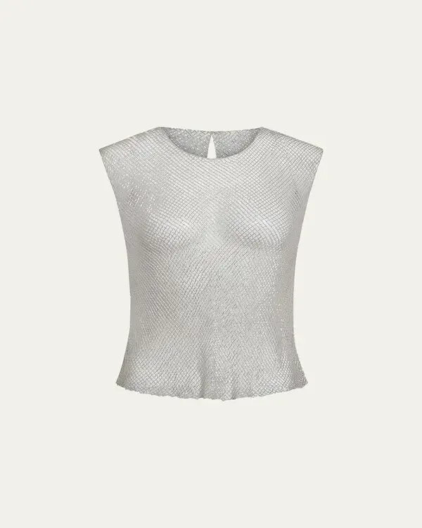 TWP Chloe Woven Mesh Top