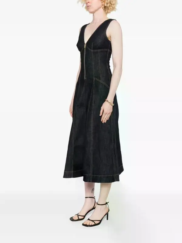 SELF-PORTRAIT Denim Dress - Blue
