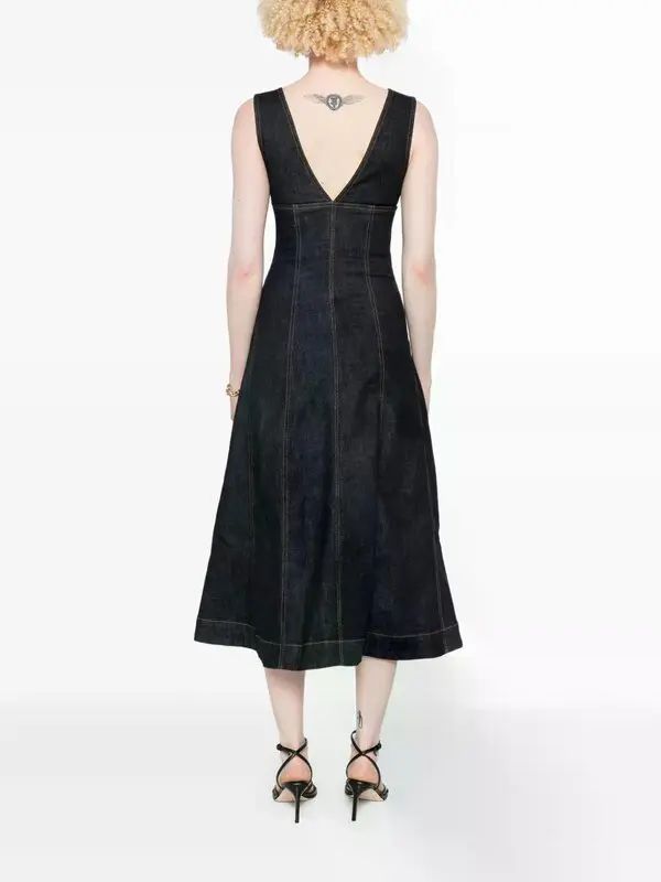 SELF-PORTRAIT Denim Dress - Blue