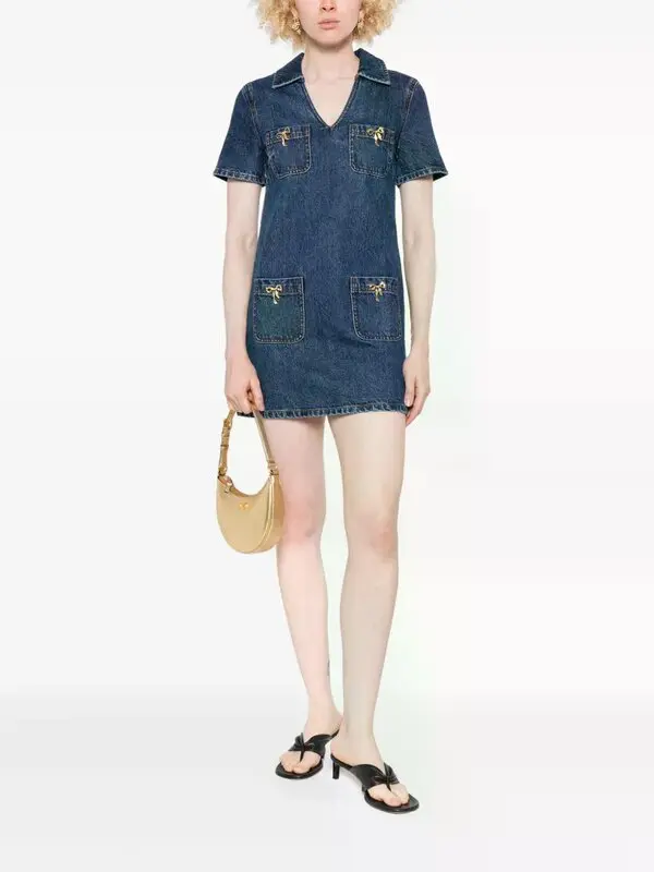 SELF-PORTRAIT Denim Mini Dress