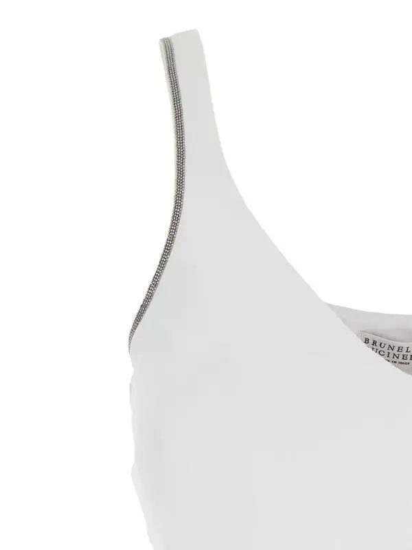 Brunello Cucinelli V-neck Tank Top - White