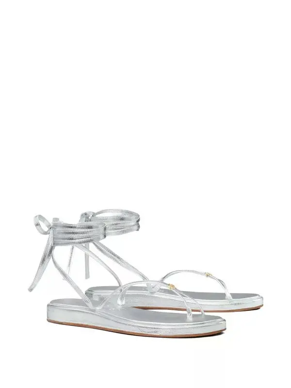 Tory Burch Capri Metallic Strappy Sandals