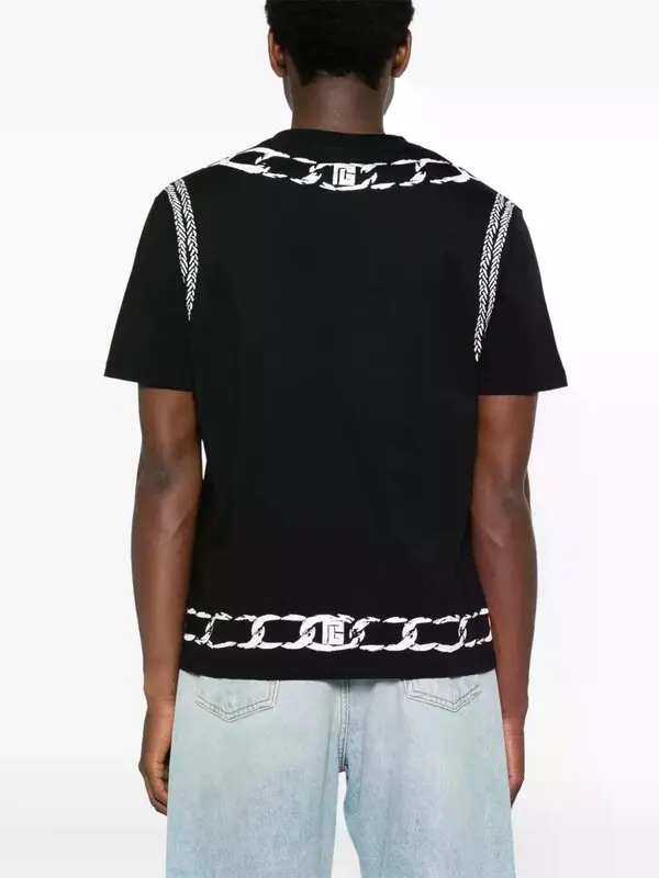 Balmain Foulard-print T-shirt - Black
