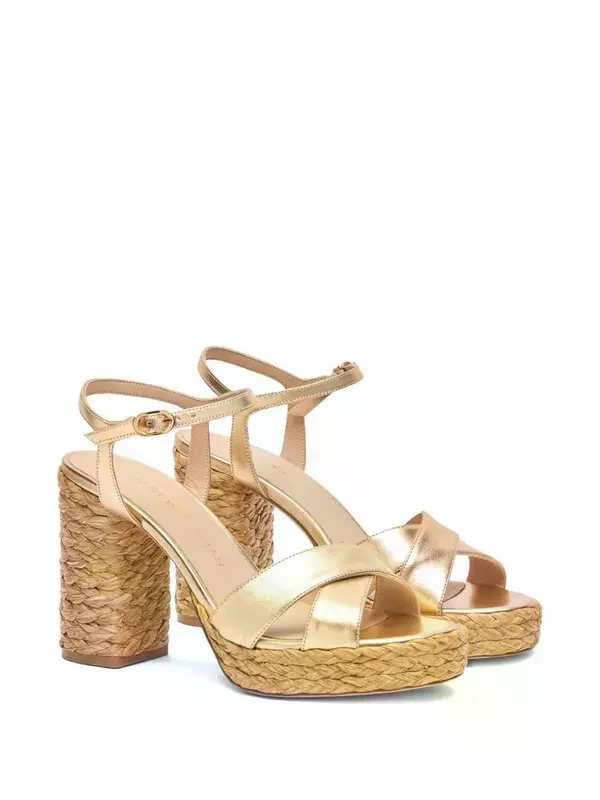 STUART WEITZMAN 110mm Crossover Platform Espadrille Sandals