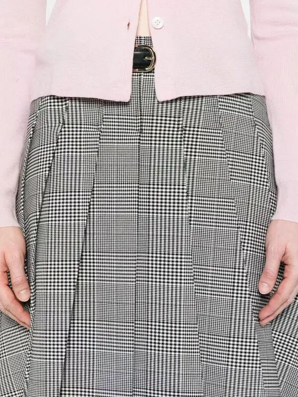 SELF-PORTRAIT Prince Of Wales-check Skirt - Black