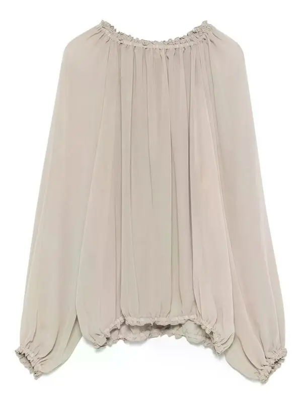 BLANCA VITA Ruffle-trim Blouse