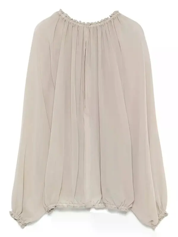 BLANCA VITA Ruffle-trim Blouse