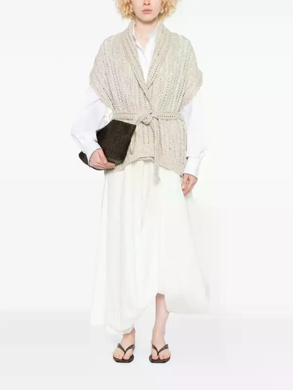 Brunello Cucinelli Belted Knit Cardigan