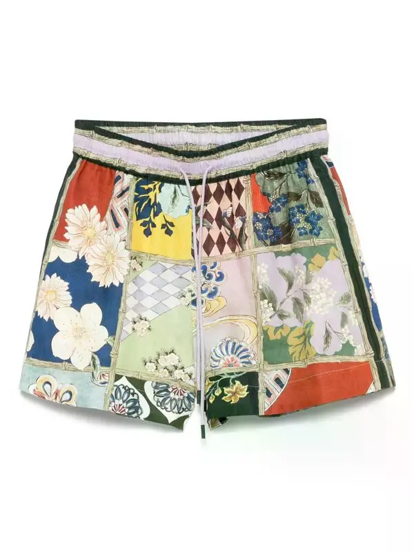 ALEMAIS Bianca Printed Shorts - Green
