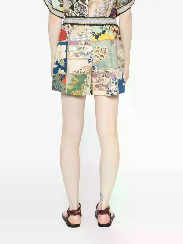 ALEMAIS Bianca Printed Shorts - Green