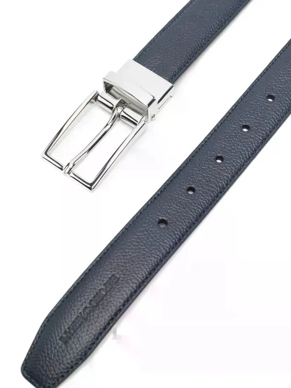 Emporio Armani Leather Belt - Blue