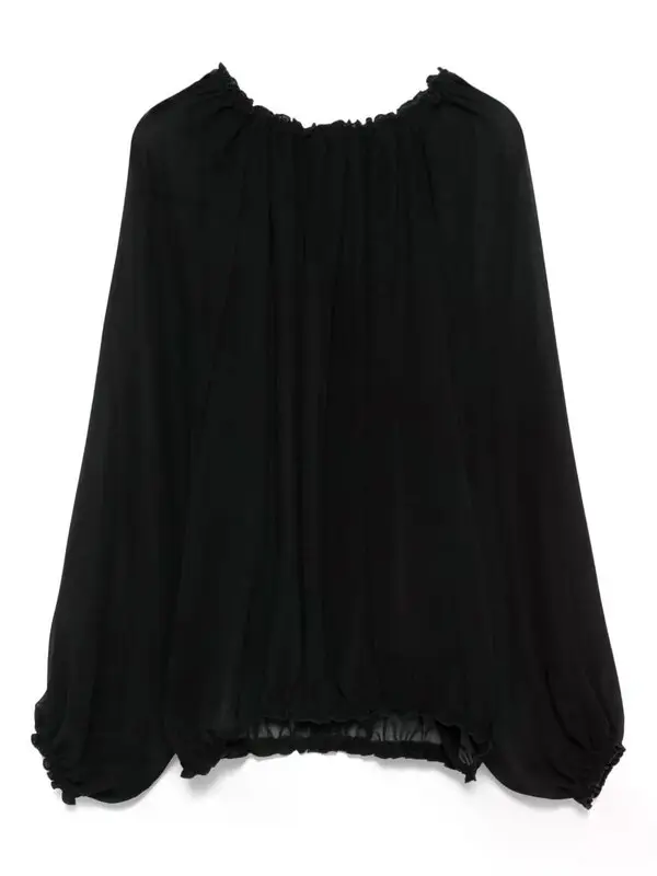 BLANCA VITA Ruffle-trim Blouse