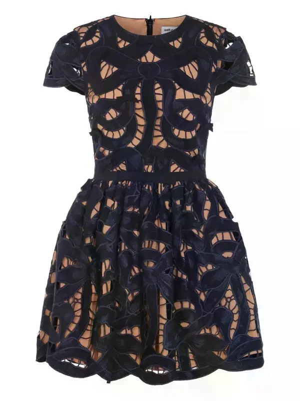 SELF-PORTRAIT Embroidered Mini Dress