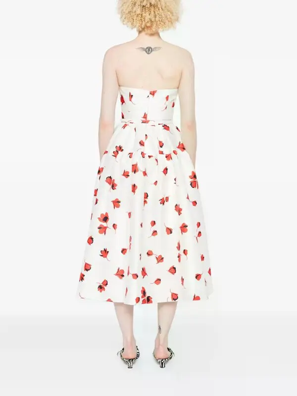 SELF-PORTRAIT Floral-print Taffeta Dress