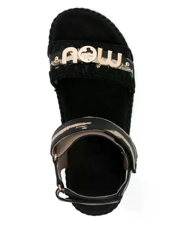 Mou Logo-plaque Suede Sandals