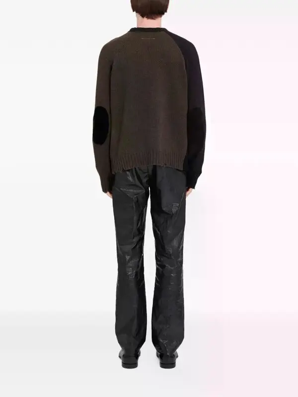 MAISON MARGIELA Distressed-hem Jumper - Brown