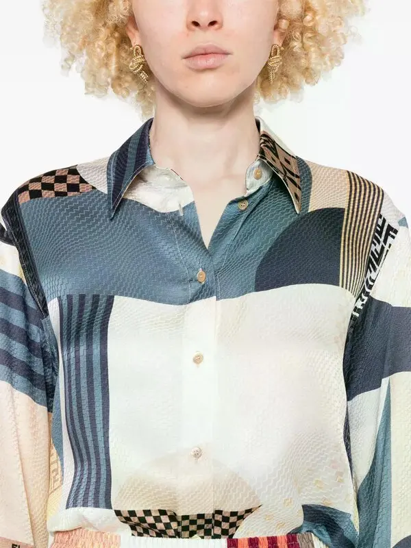 Fendi Printed Silk Shirt
