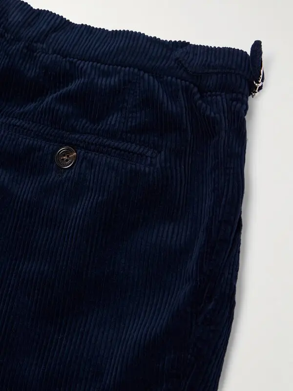 Brunello Cucinelli Straight-leg Cotton-corduroy Trousers - Blue