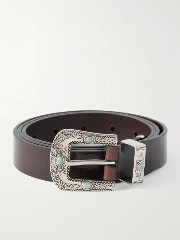 Brunello Cucinelli 2.5cm Embellished Leather Belt - Brown