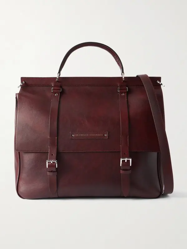 Brunello Cucinelli Leather Briefcase - Red