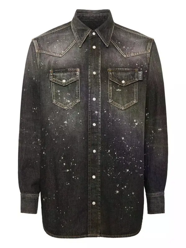 Philipp Plein Oversized Denim Shirt